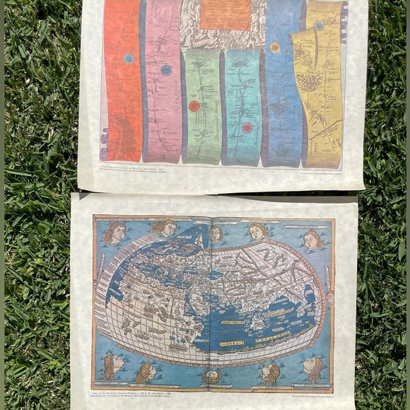 maps | Other | Vintage Armillary Sphere Road Map From London To Oxford ...